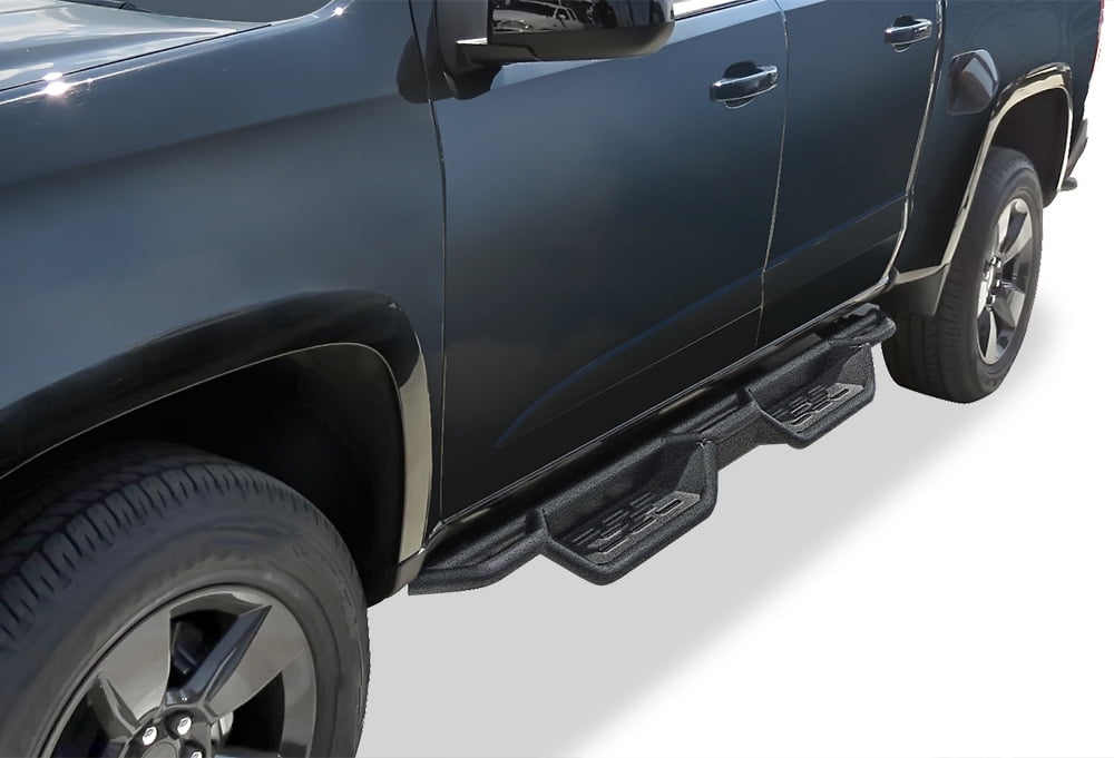 APS Black 6 Inches Tubular Drop Down Style Side Bars Running Boards ...