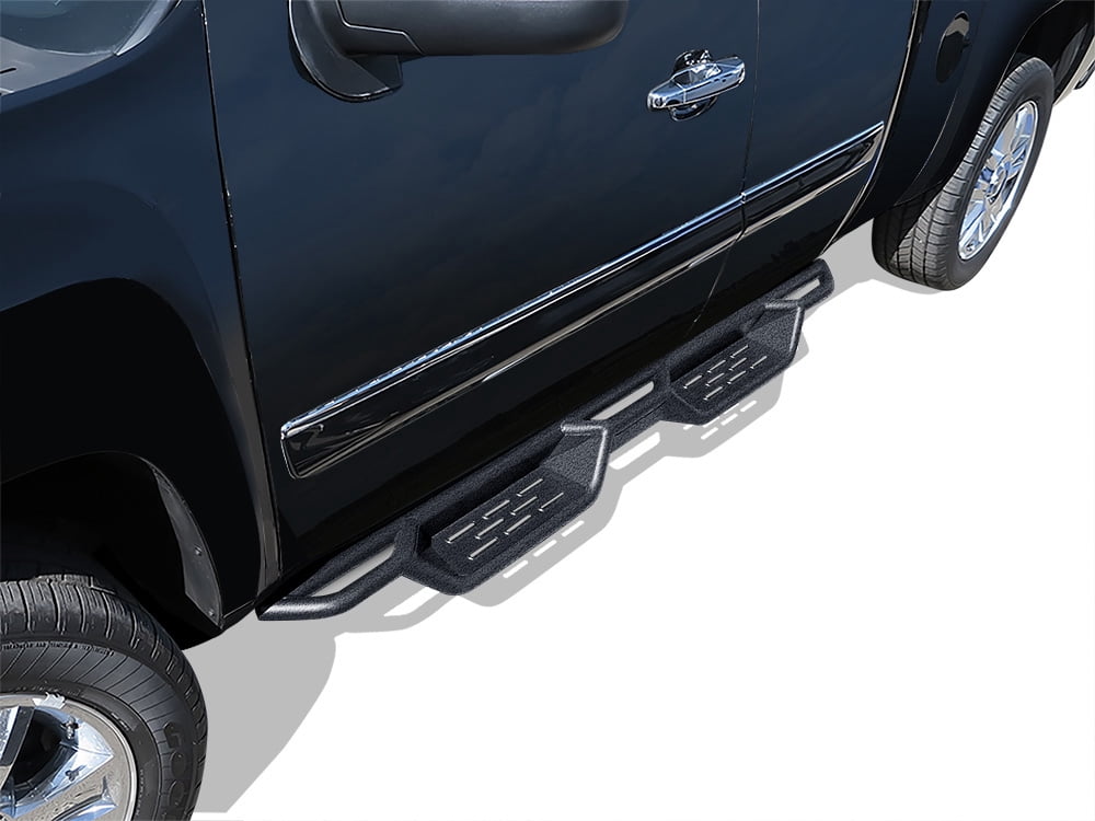 APS Black 6 Inches Tubular Drop Down Style Nerf Bars Running Boards ...