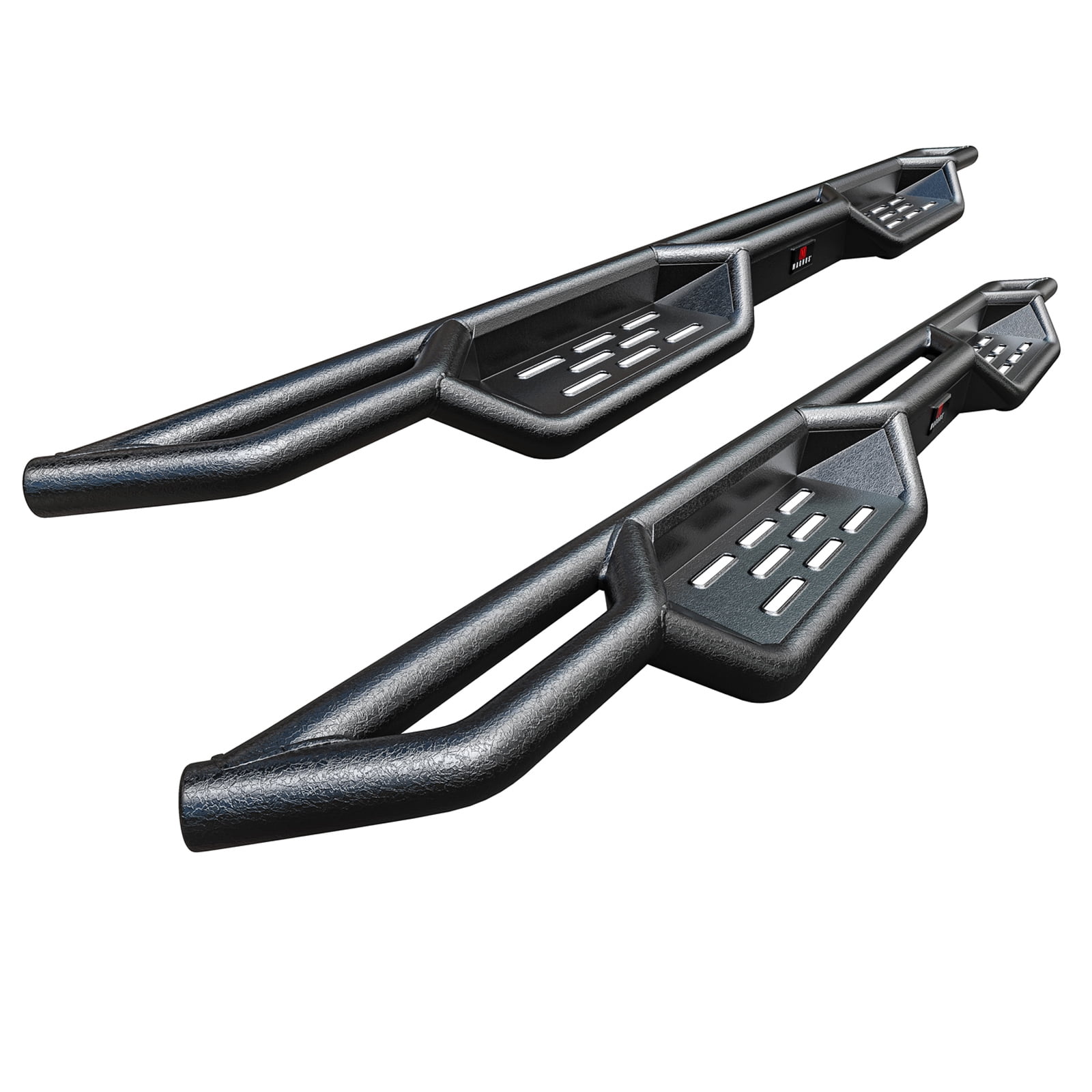 APS Black 6 Inches Tubular Drop Down Style Nerf Bars Running Boards ...