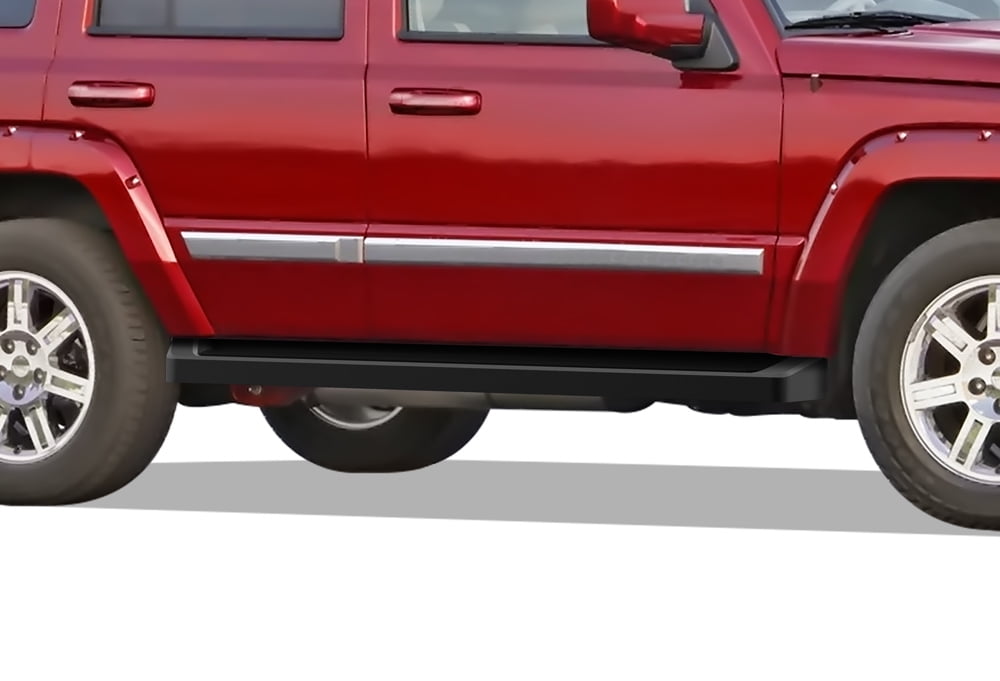 APS Black Running Boards Style Compatible with Jeep Commander 2006-2010 ...