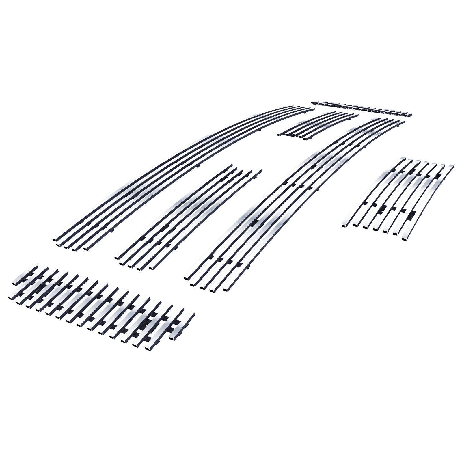 APS Chrome Billet Grille Grill Insert Combo Compatible with Ford ...