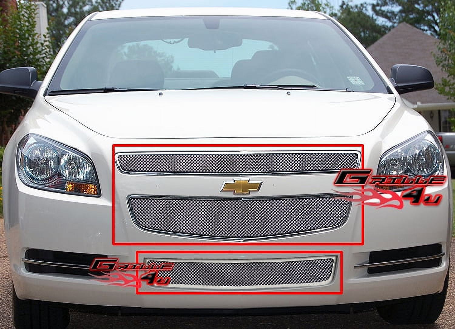 APS Compatible with Chevy Malibu 2008-2012 Stainless Steel Chrome Mesh ...