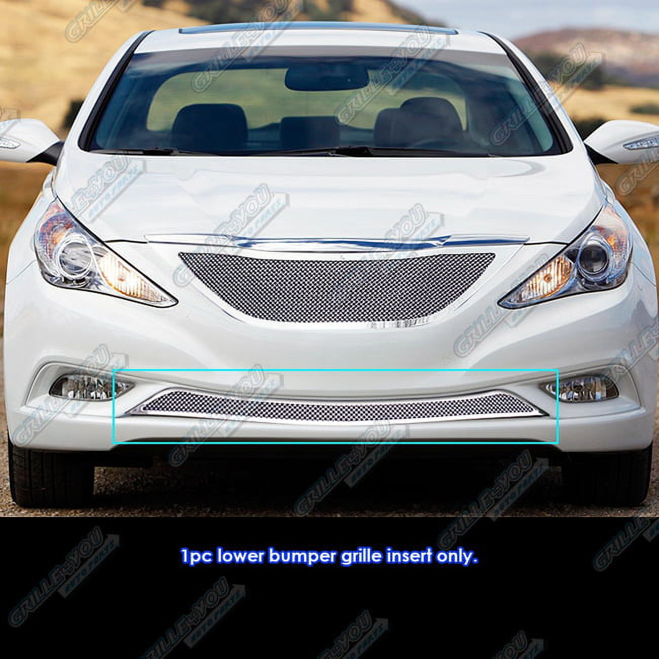 APS Compatible with Hyundai Sonata 2011-2014 Lower Bumper Stainless ...
