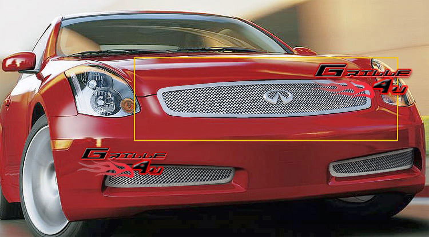 APS Stainless Steel Mesh Grille Insert Compatible with Infiniti G35 ...