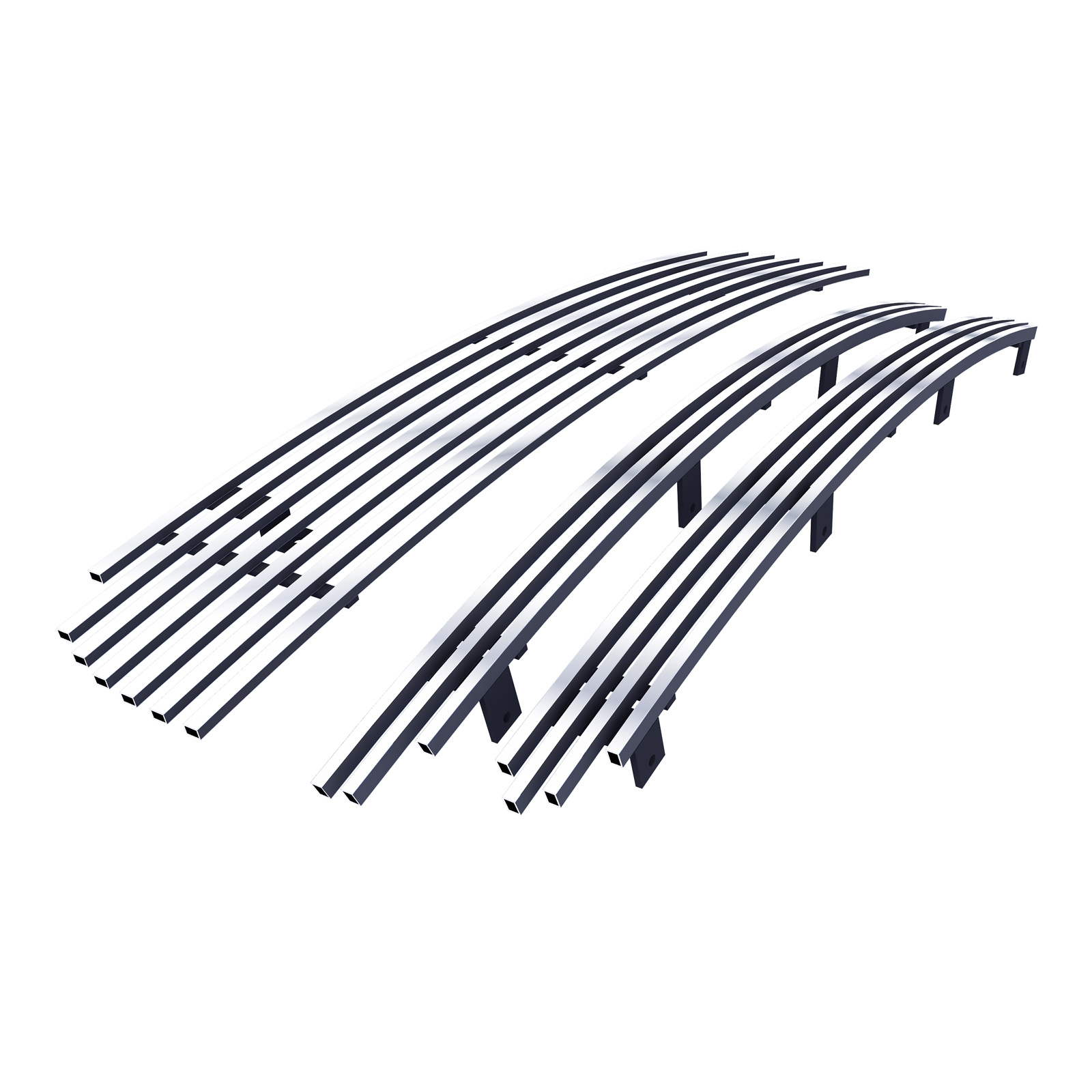 APS Compatible with Nissan Frontier 2001-2004 Chrome Horizontal Billet ...