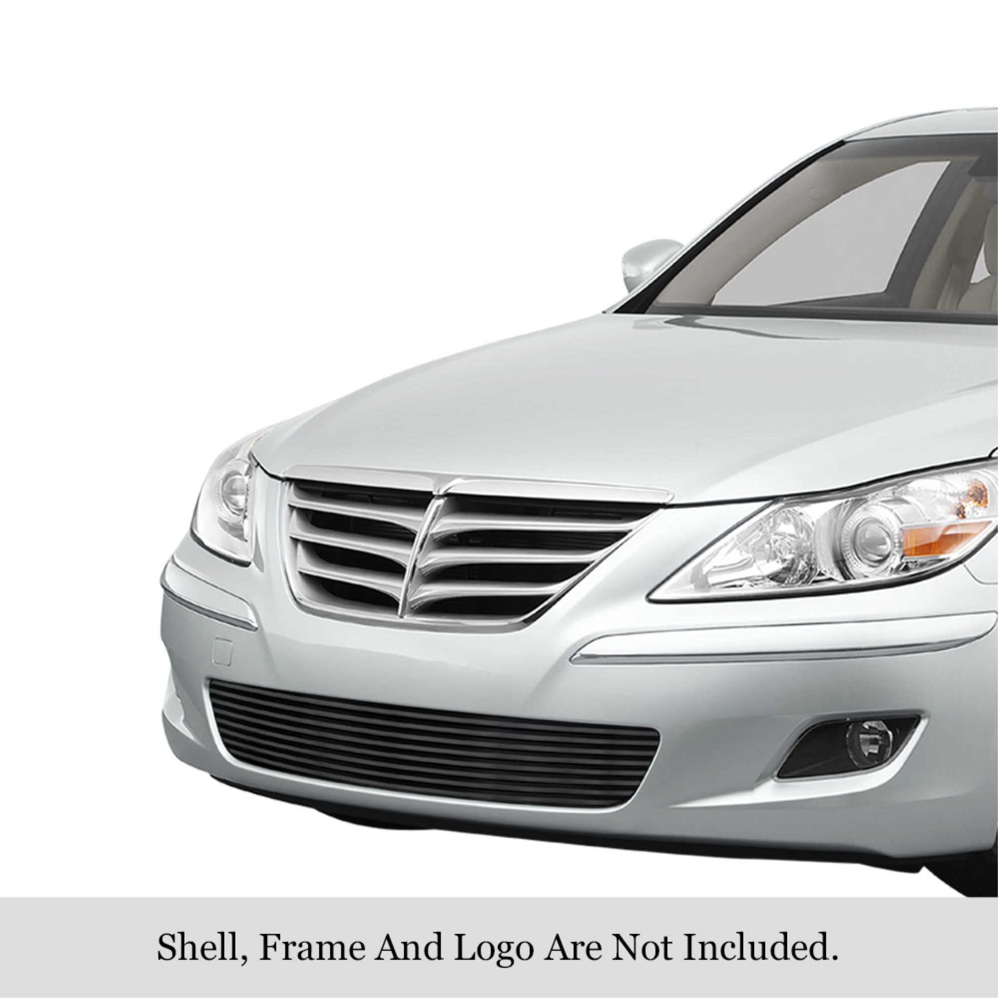 APS Horizontal Billet Grille Stainless Steel Black, 2009-2011 Hyundai ...