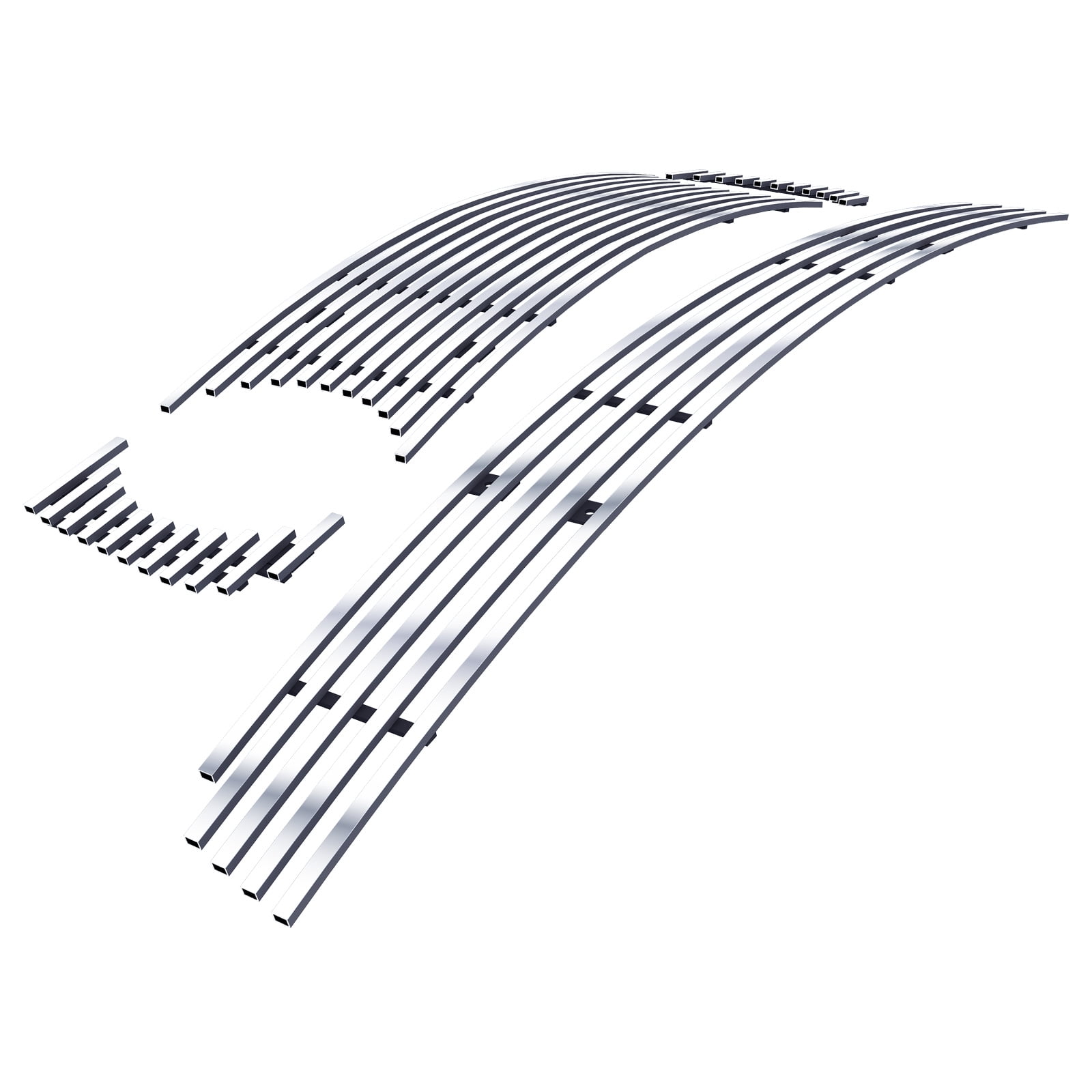 APS Premium Chrome Horizontal Billet Grille Grill Compatible with Ford ...