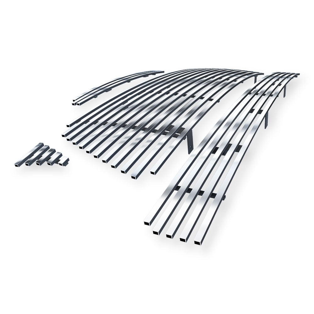 APS Premium Chrome Horizontal Billet Grille Grill Compatible with ...