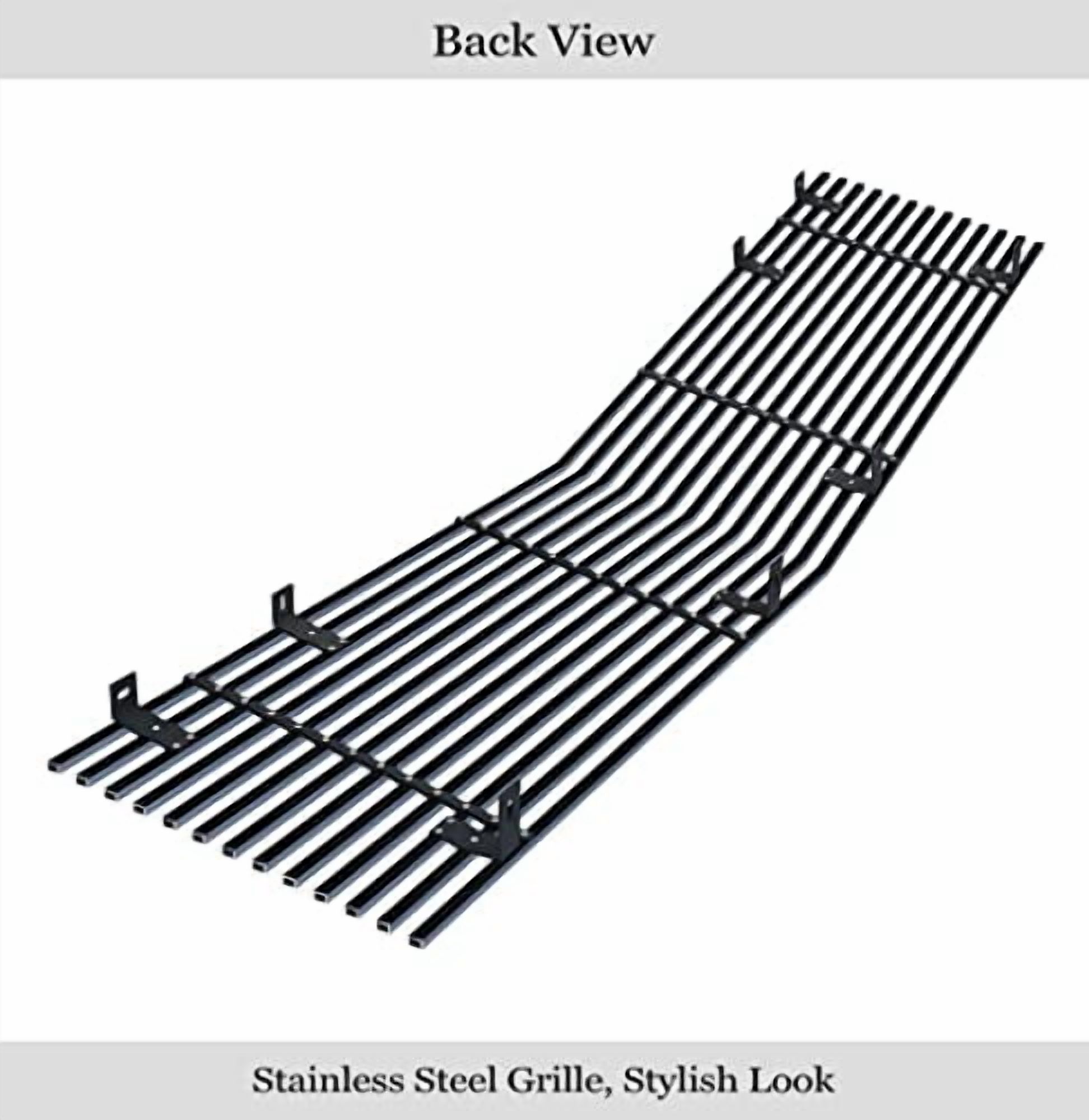 APS Premium Stainless Steel Black 8x6 Horizontal Billet Grille Grill ...