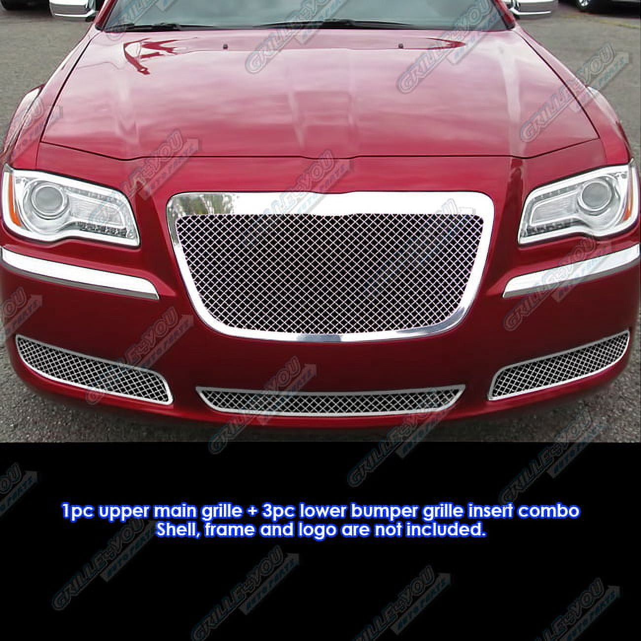 APS Premium Stainless Steel Mesh Grille for Chrysler 300/300C 2011-2014 ...