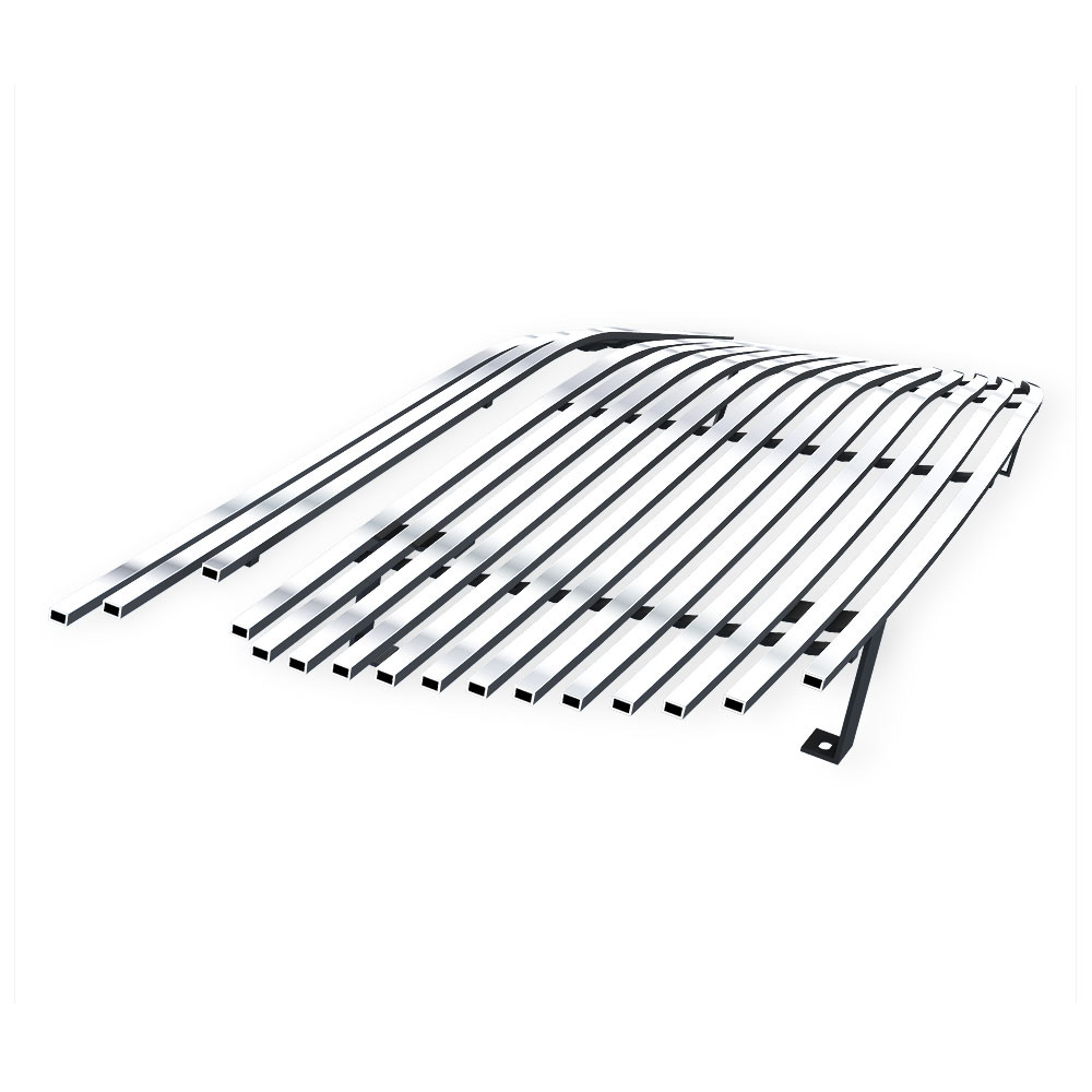 APS Premium Stainless Steel Silver 8x6 Horizontal Billet Grille Insert ...