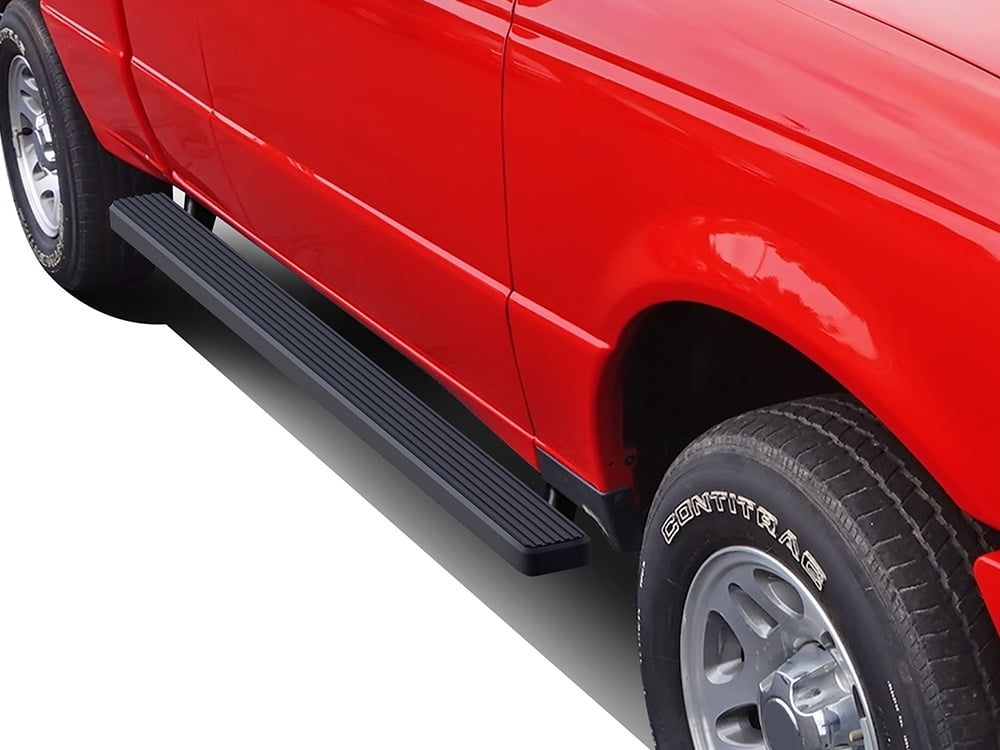 APS Running Boards 4-inch Black Compatible with Ford Ranger Mazda B ...