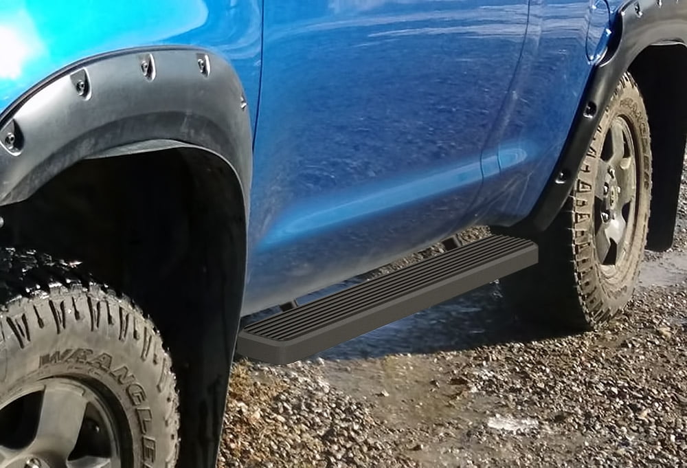 APS Running Boards 4 inches Matte Black Compatible with Toyota Tundra ...