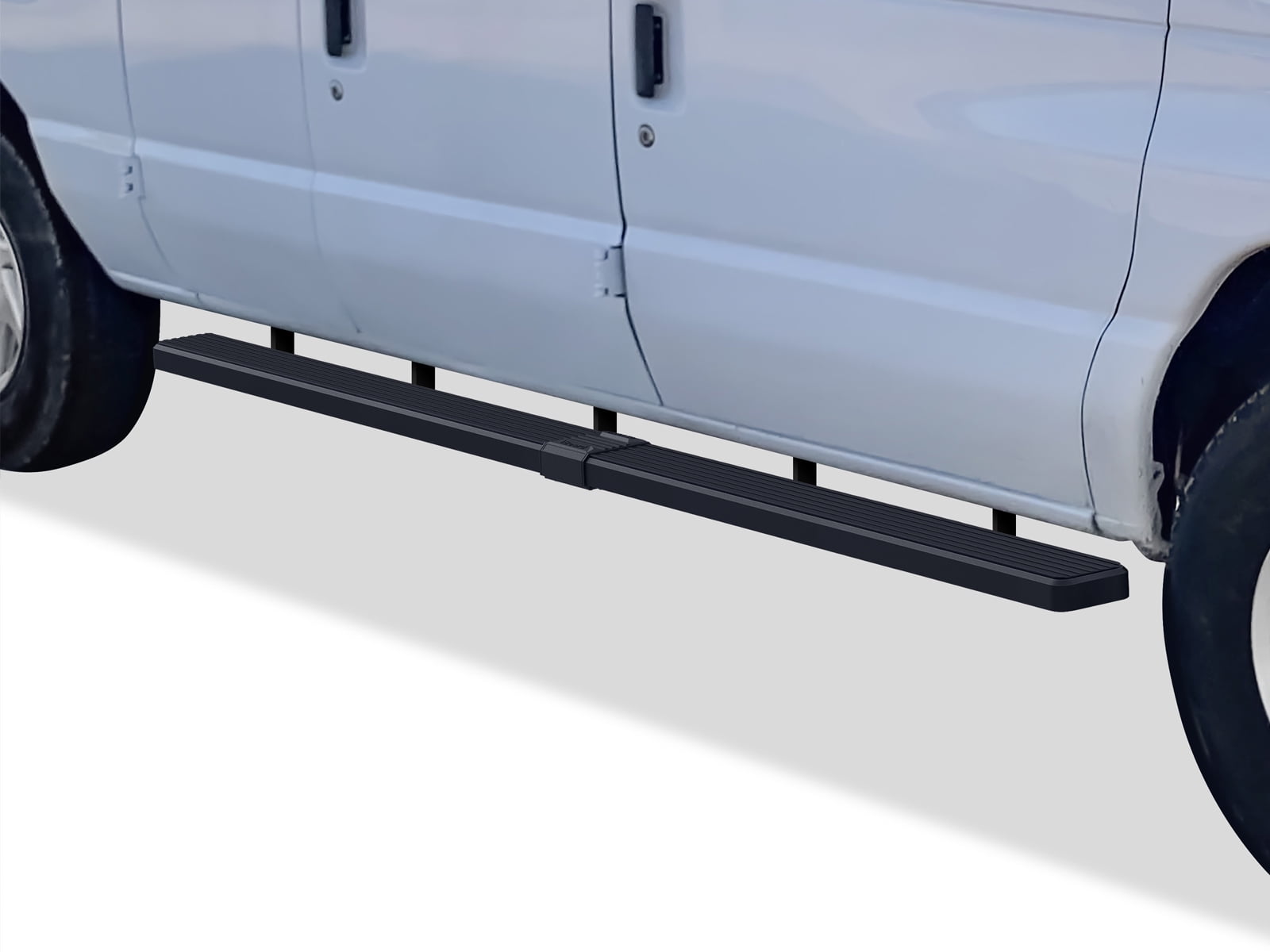 APS iBoard 5-inch Matte Black Running Boards for Ford Econoline 1999 ...