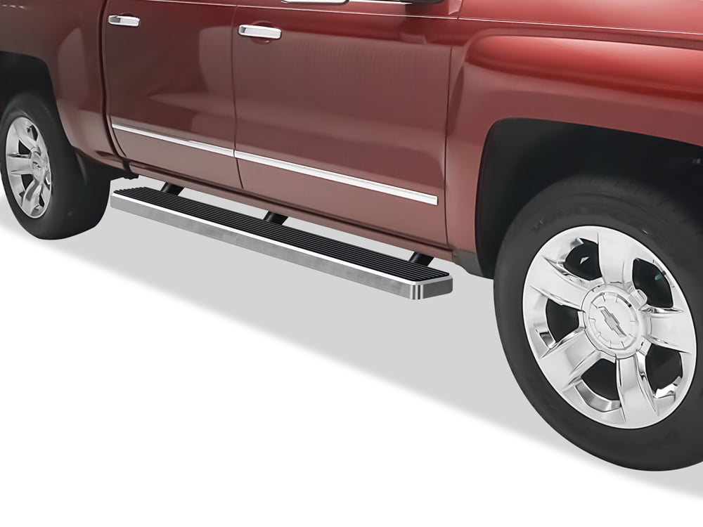 APS Running Boards 5 inches Compatible with Chevy Silverado GMC Sierra ...