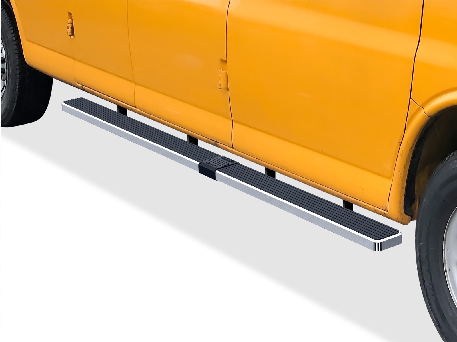 APS Running Boards 5 inches Silver Compatible with Chevy Express GMC ...