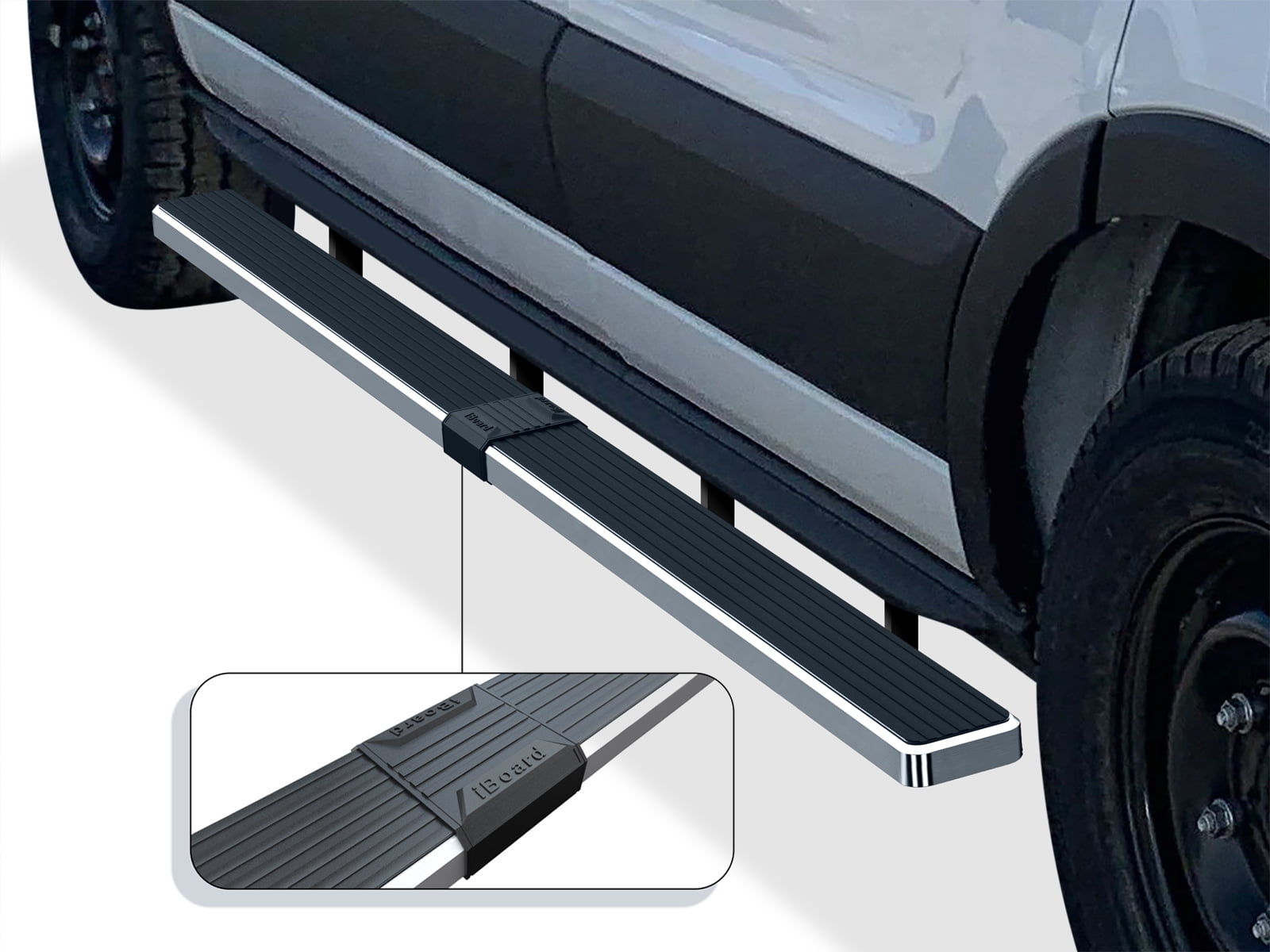 APS Running Boards 5 inches Silver Compatible with Ford Transit 2015 ...