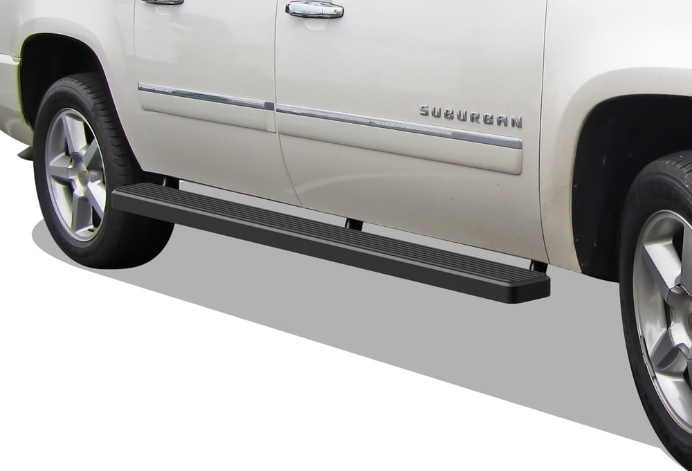 APS Running Boards 5in Matte Black Compatible with Chevy Suburban 2500 2000-2014 4Dr& GMC Yukon ...