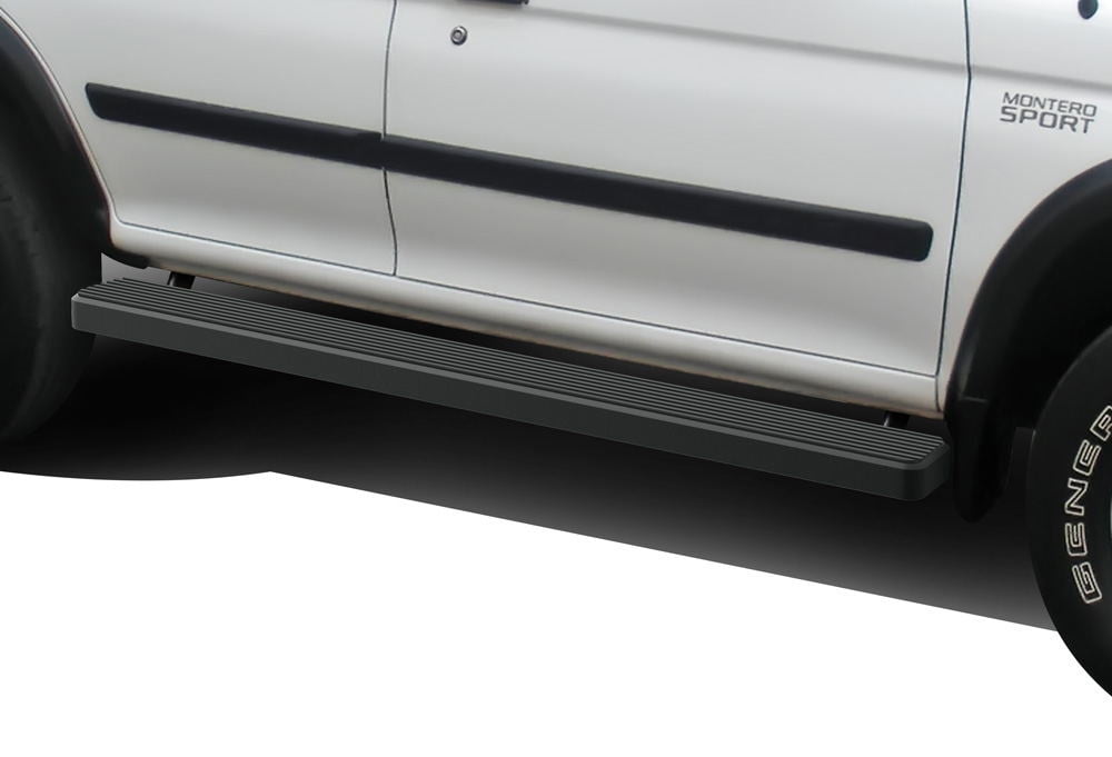 APS Running Boards 5in Matte Black Compatible with Mitsubishi Montero ...