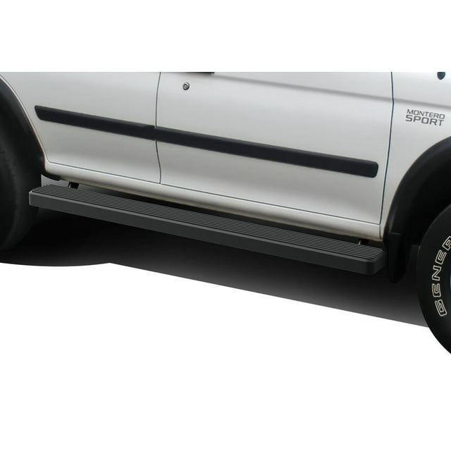 APS Running Boards 5in Matte Black Compatible with Mitsubishi Montero ...