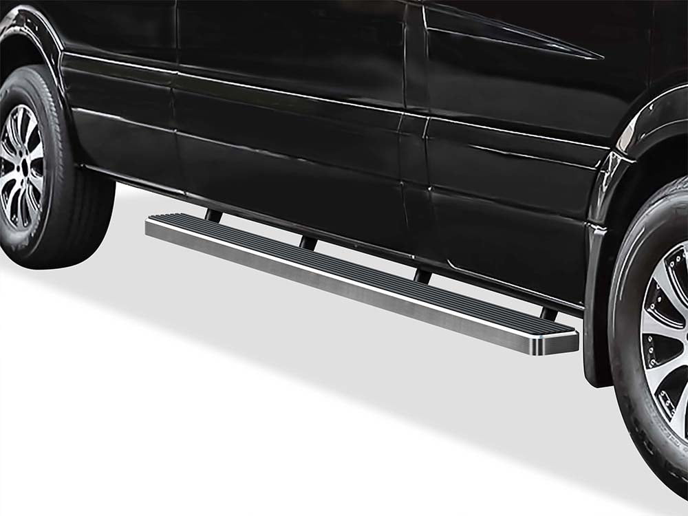 APS Running Boards 5in Silver Compatible with Dodge Sprinter 2007-2009 ...