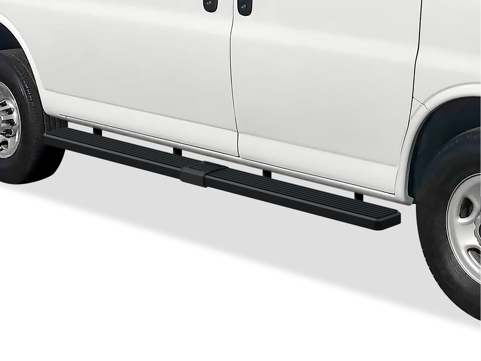 APS Running Boards 6 inches Matte Black Compatible with Chevy Express ...
