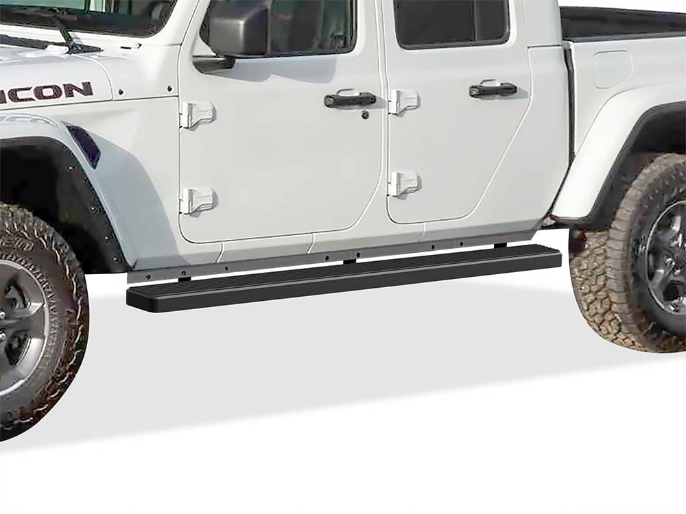 APS iBoard 6in Matte Black Running Boards, Stainless Steel, Compatible ...