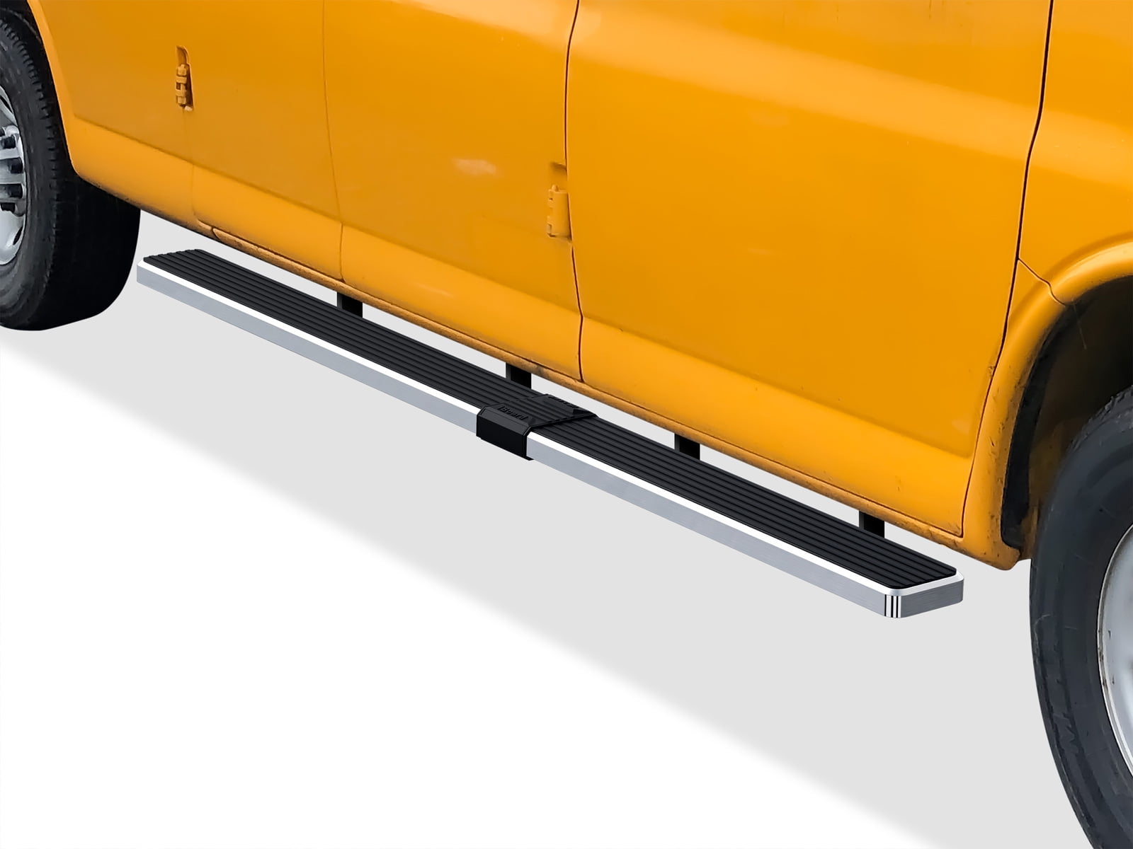 APS Running Boards 6 inches Silver Compatible with Chevy Express GMC ...