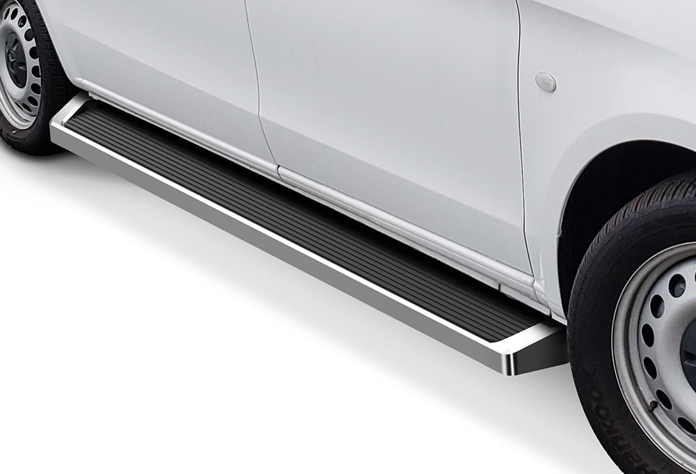 APS Running Boards 6 inches Silver Compatible with Mercedes-Benz Metris ...