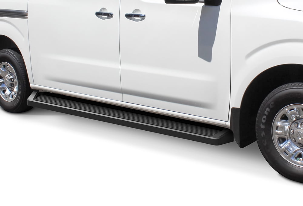 APS Running Boards 6in Black Compatible with Nissan NV 1500 2500 3500 ...