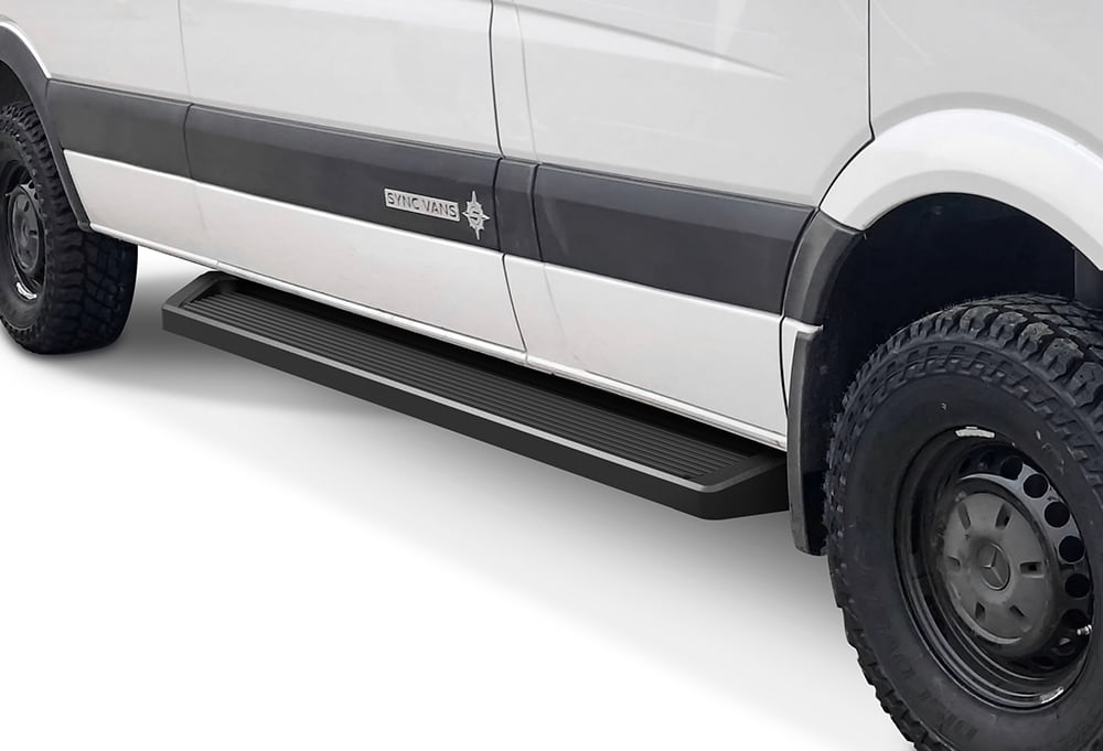 APS Running Boards 6in Matte Black Compatible with Dodge Sprinter 2007 ...