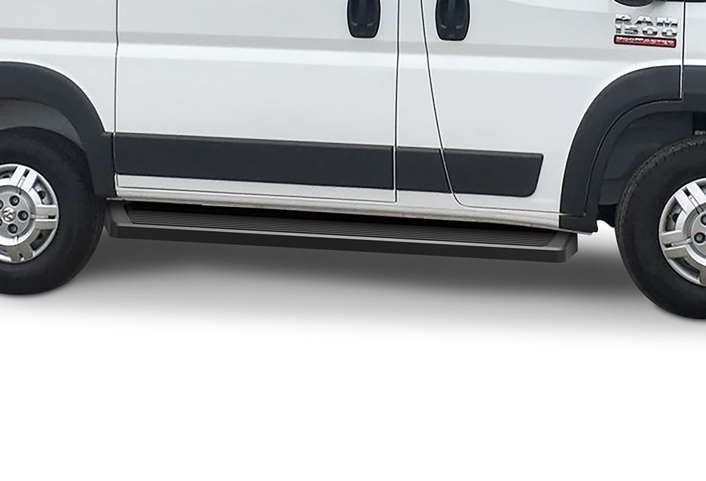 APS Running Boards 6in Matte Black Compatible with Ram ProMaster 2014 ...
