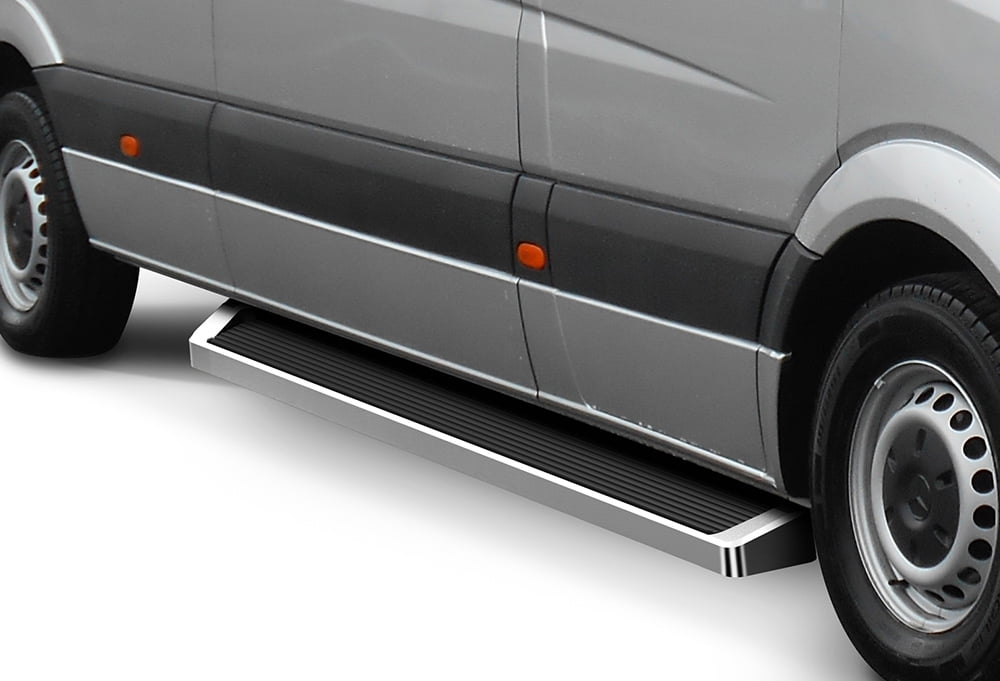 APS Running Boards 6in Silver Compatible with Dodge Sprinter 2007-2009 ...