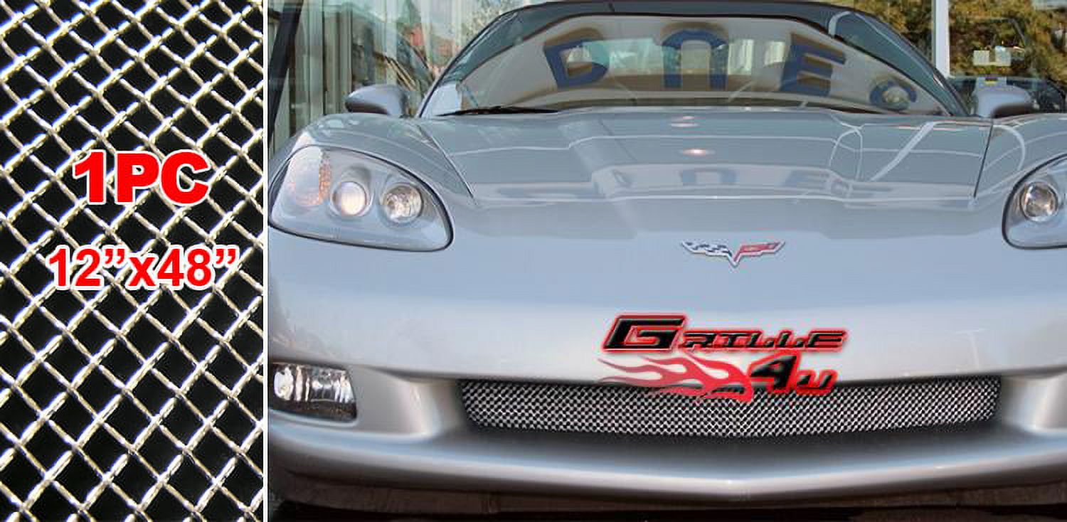 APS Universal Stainless Steel Chrome 12in x 48in 1 PC Set Mesh Front ...