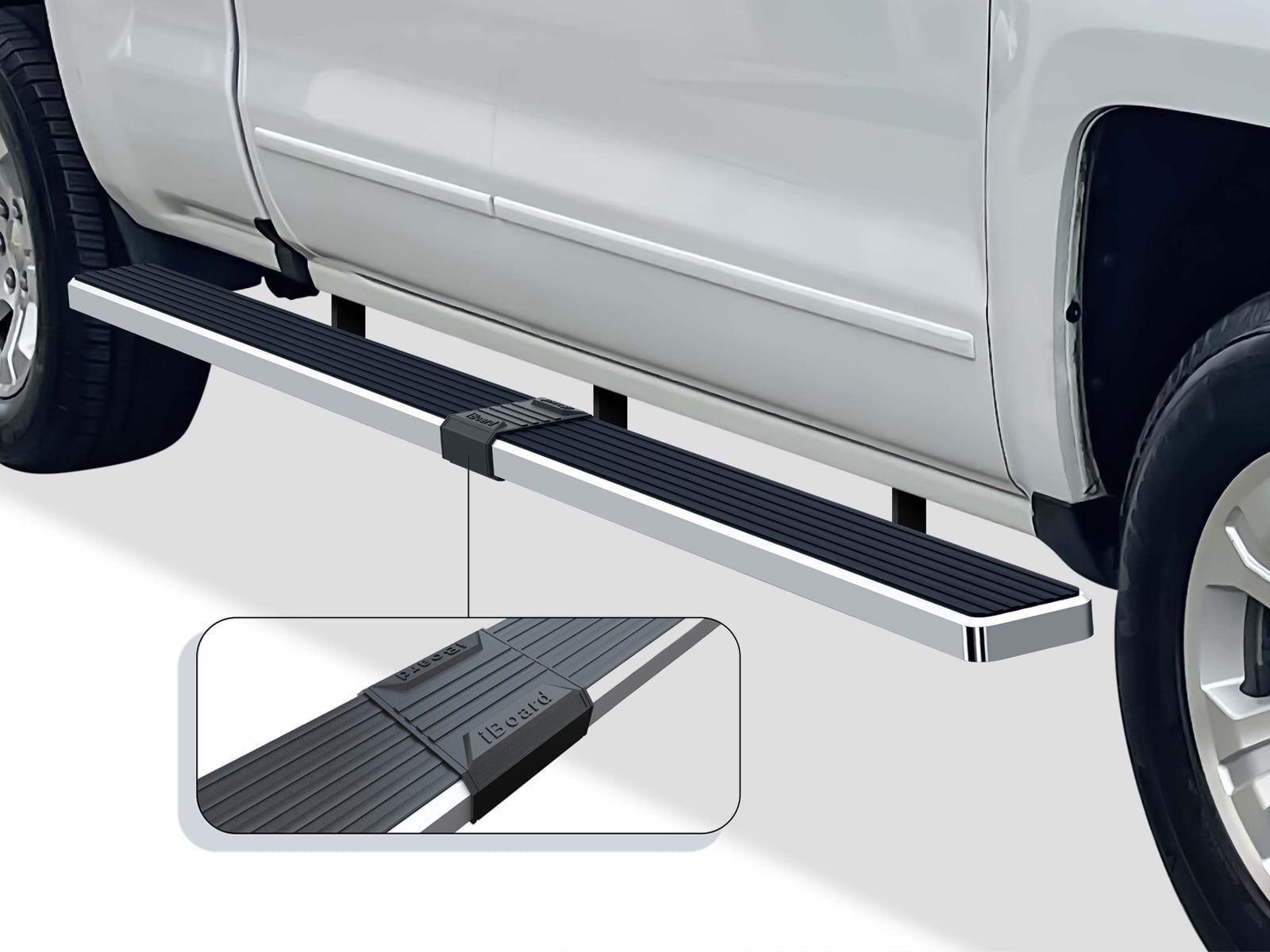 APS Wheel to Wheel Running Board 6in Compatible with Chevy Silverado ...