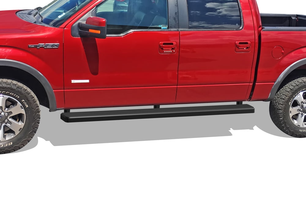 APS Running Boards 6 inches Matte Black Compatible with Ford F150 2009 ...