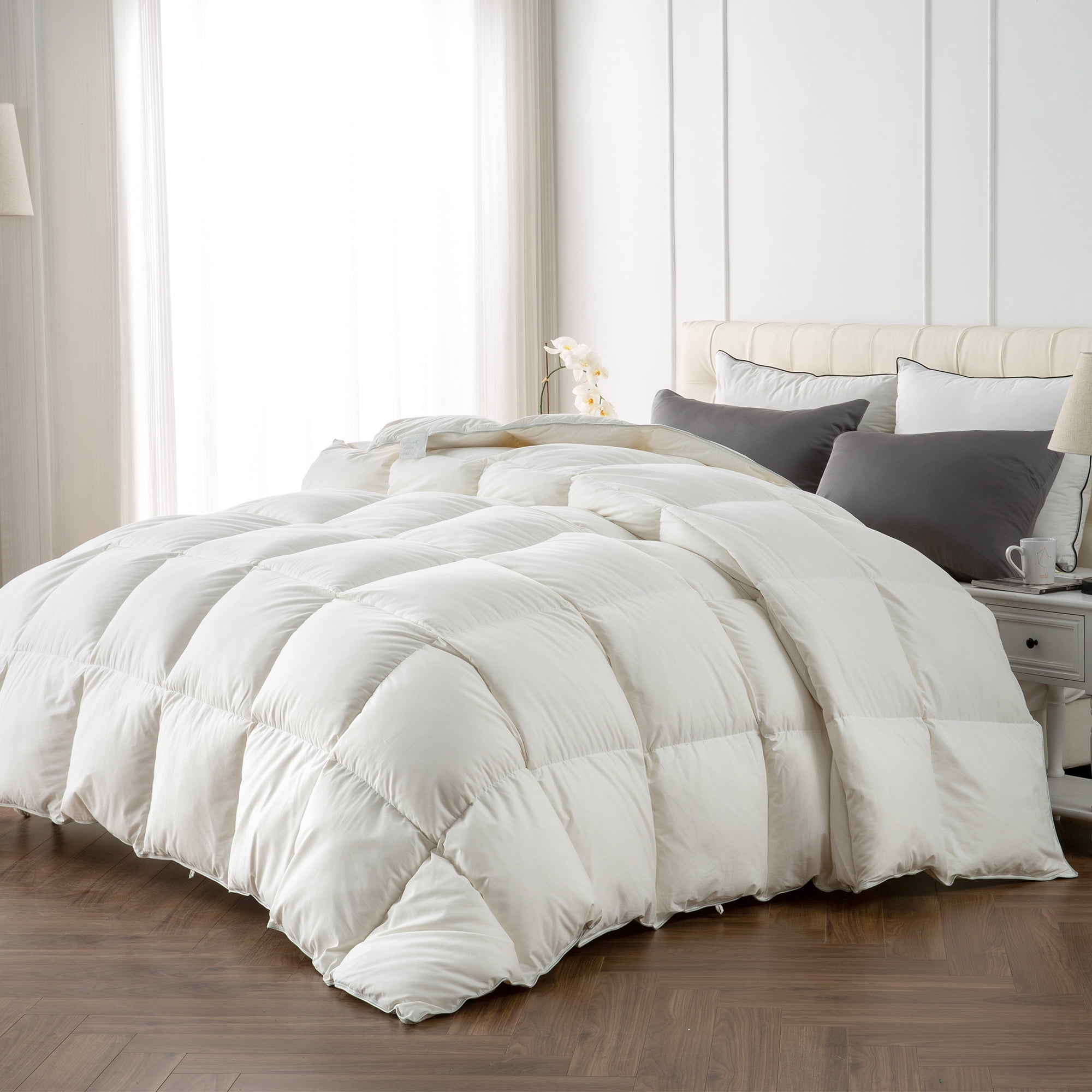 APSMILE Heavyweight Goose Down Comforter, California King, Ultra Soft ...