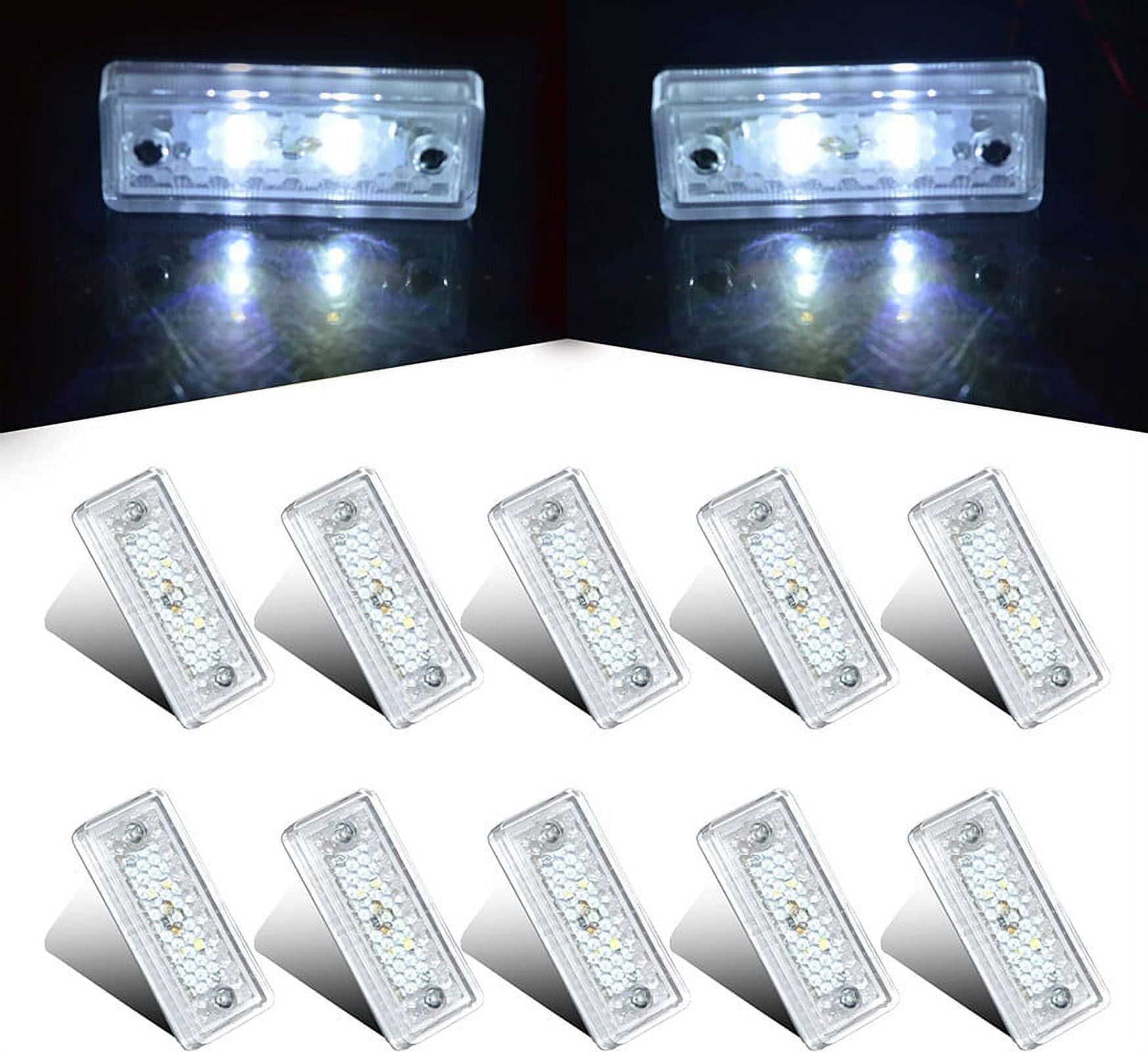 APSMOTIV 10 Pcs of 3" Marker Light Trailer Side Marker Light LED ...