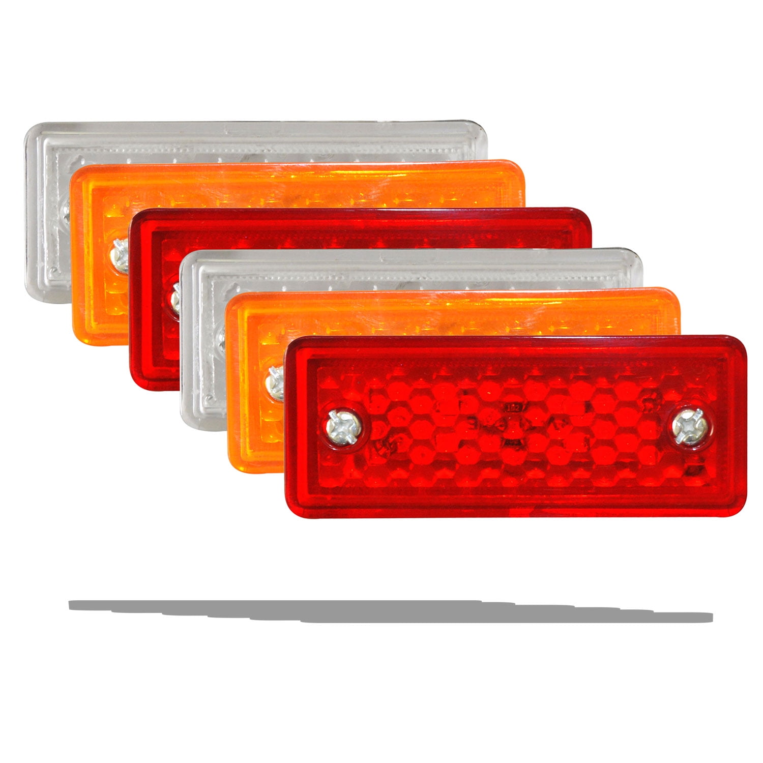 APSMOTIV 12v 6x Multi Colors LED Top Clearance Side Markers Lights ...