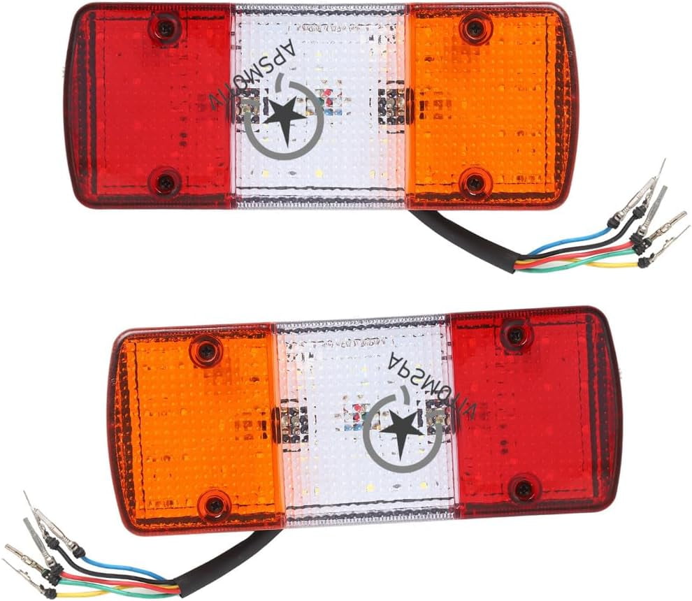 APSMOTIV 2-Pack Universal Tail Lights 24V LED Real Tail Lights ...
