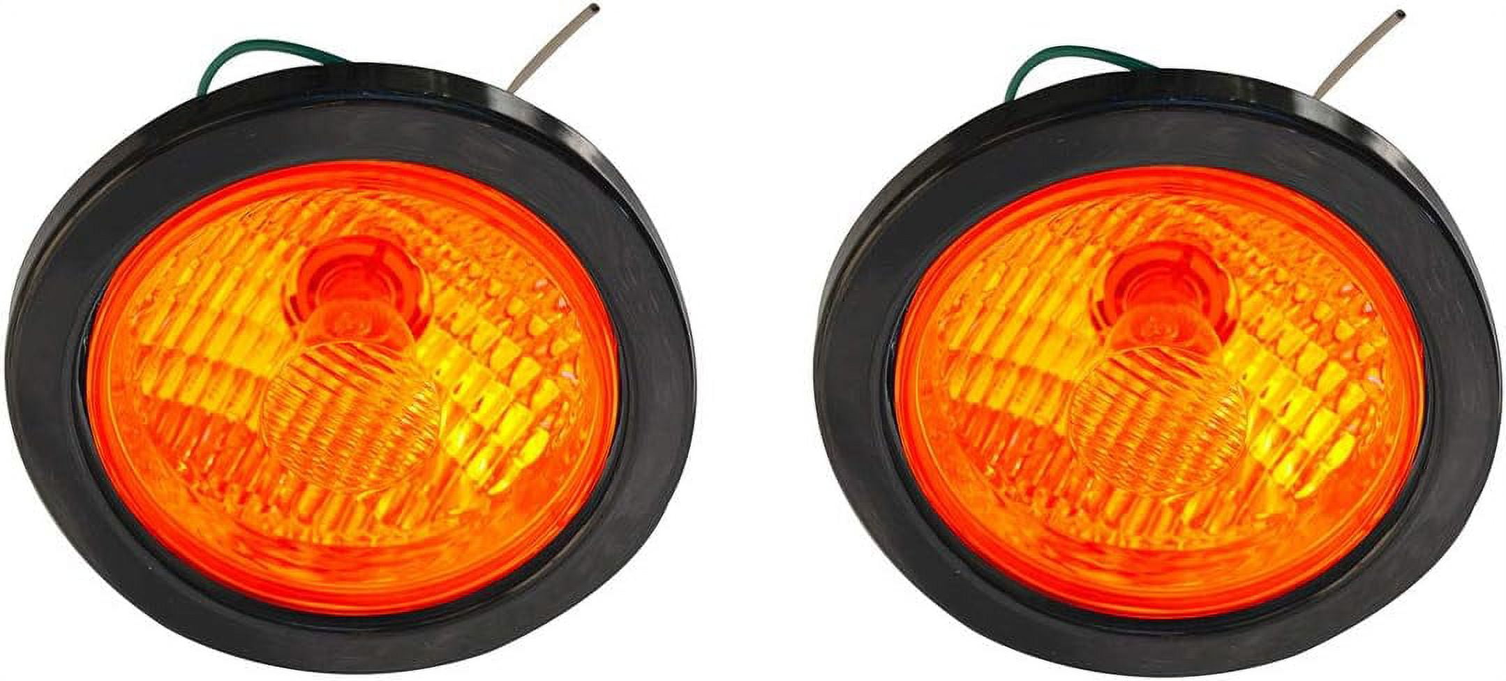 APSMOTIV 2-pack turn signal assembly Lights 4" Round Side Indicator ...