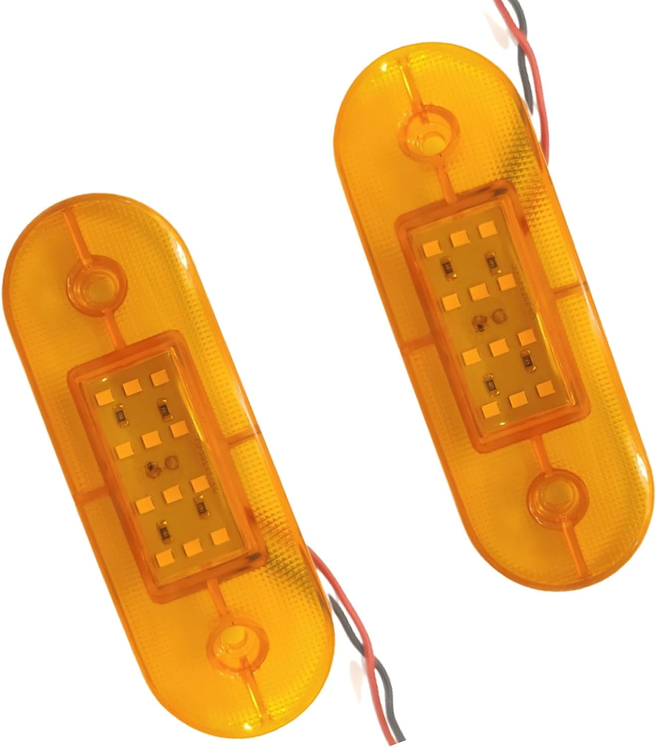 APSMOTIV 2Pcs Amber Indicator Rear Side Truck Trailer Rv Cab Boat Bus ...