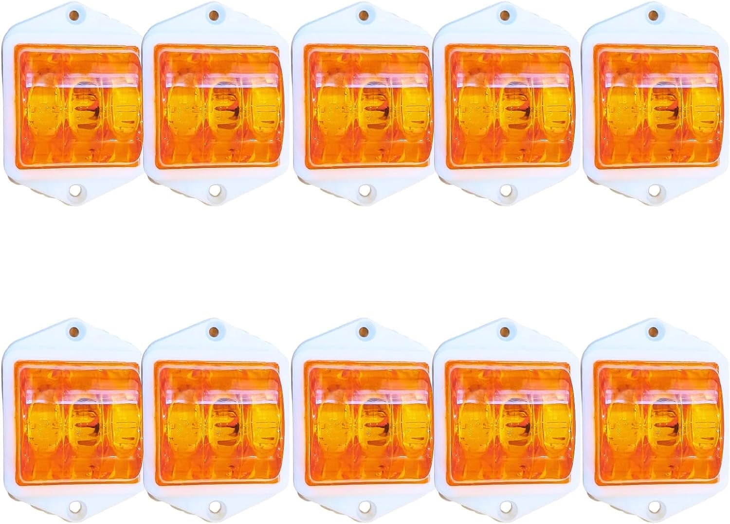 APSMOTIV 6PCSAmber LED Side Marker Clearance Lamp Heavy Truck Lighting ...