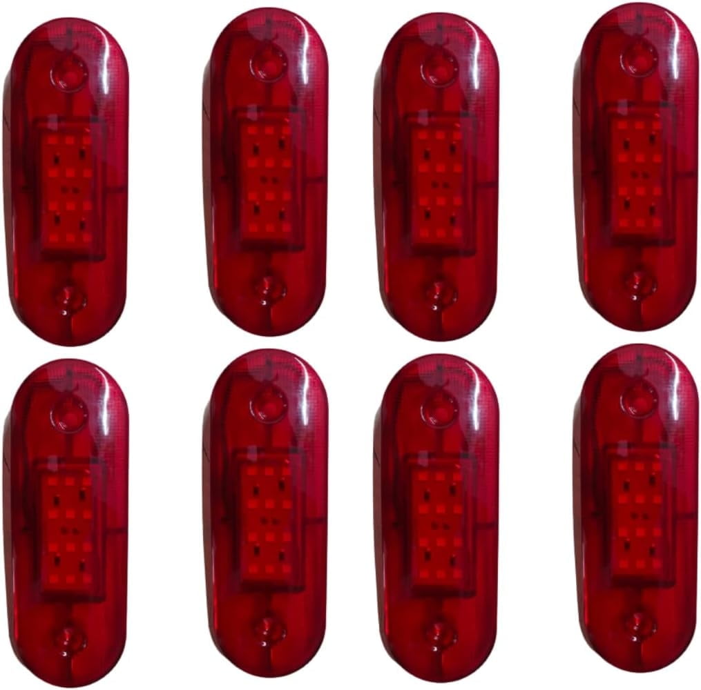 APSMOTIV 8-Pack Running Board Lights For Trucks Truck Trailer Red Light ...