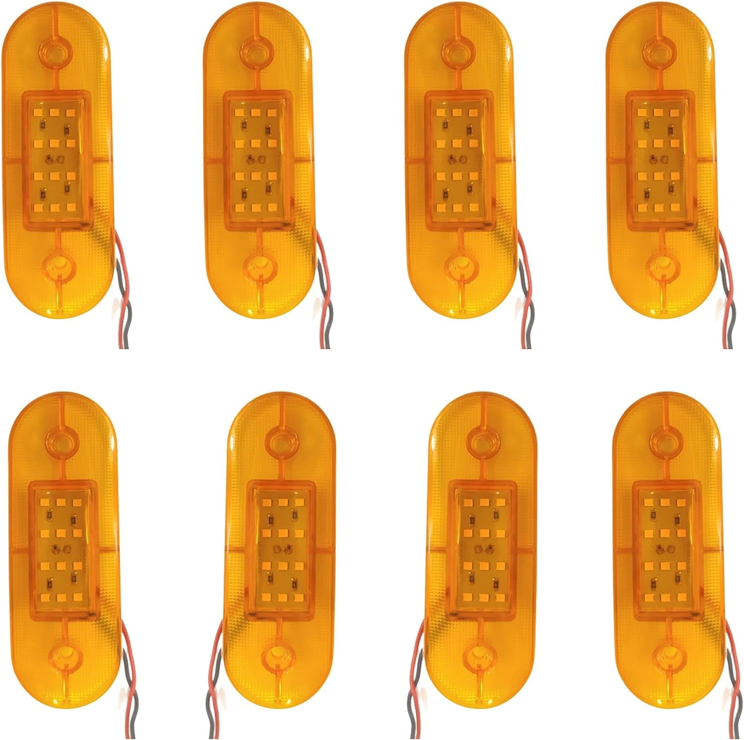 APSMOTIV 8Pcs Amber Indicator Rear Side Truck Trailer Rv Cab Boat Bus ...