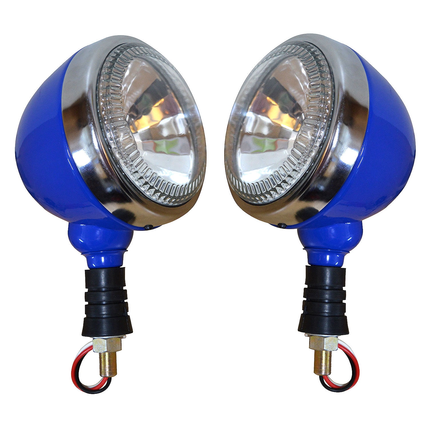 APSMOTIV Headlamp Assembly Set with Chrome Ring and 12v Bulbs Suitable ...