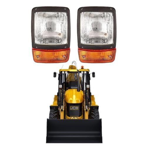 APSMOTIV Headlight Assembly with 12v Bulbs Compatible for JCB 2CX 3C ...