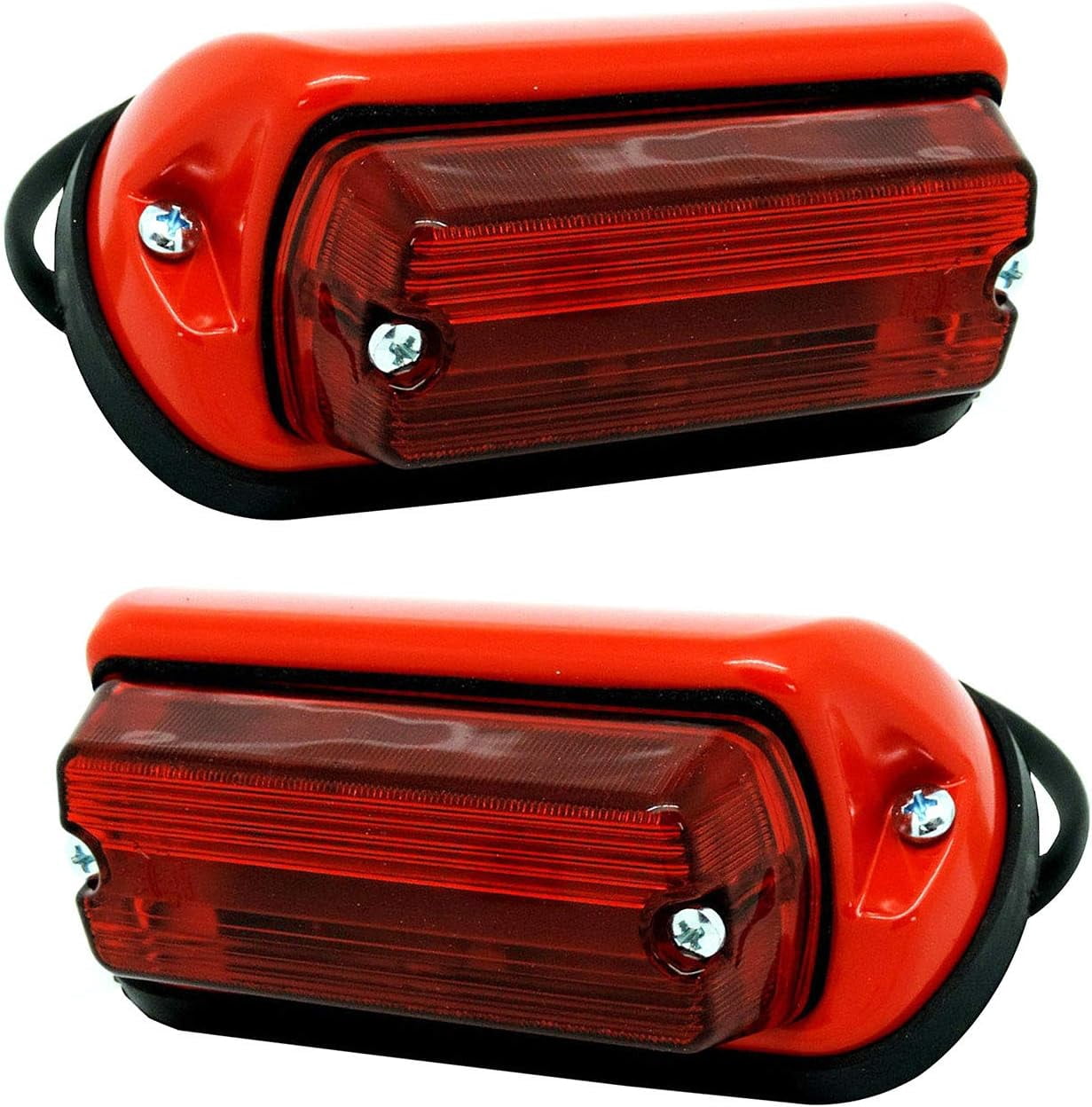 APSMOTIV Pair Tractor Tail Lights Assemblies| Red Body | Red Lens with ...