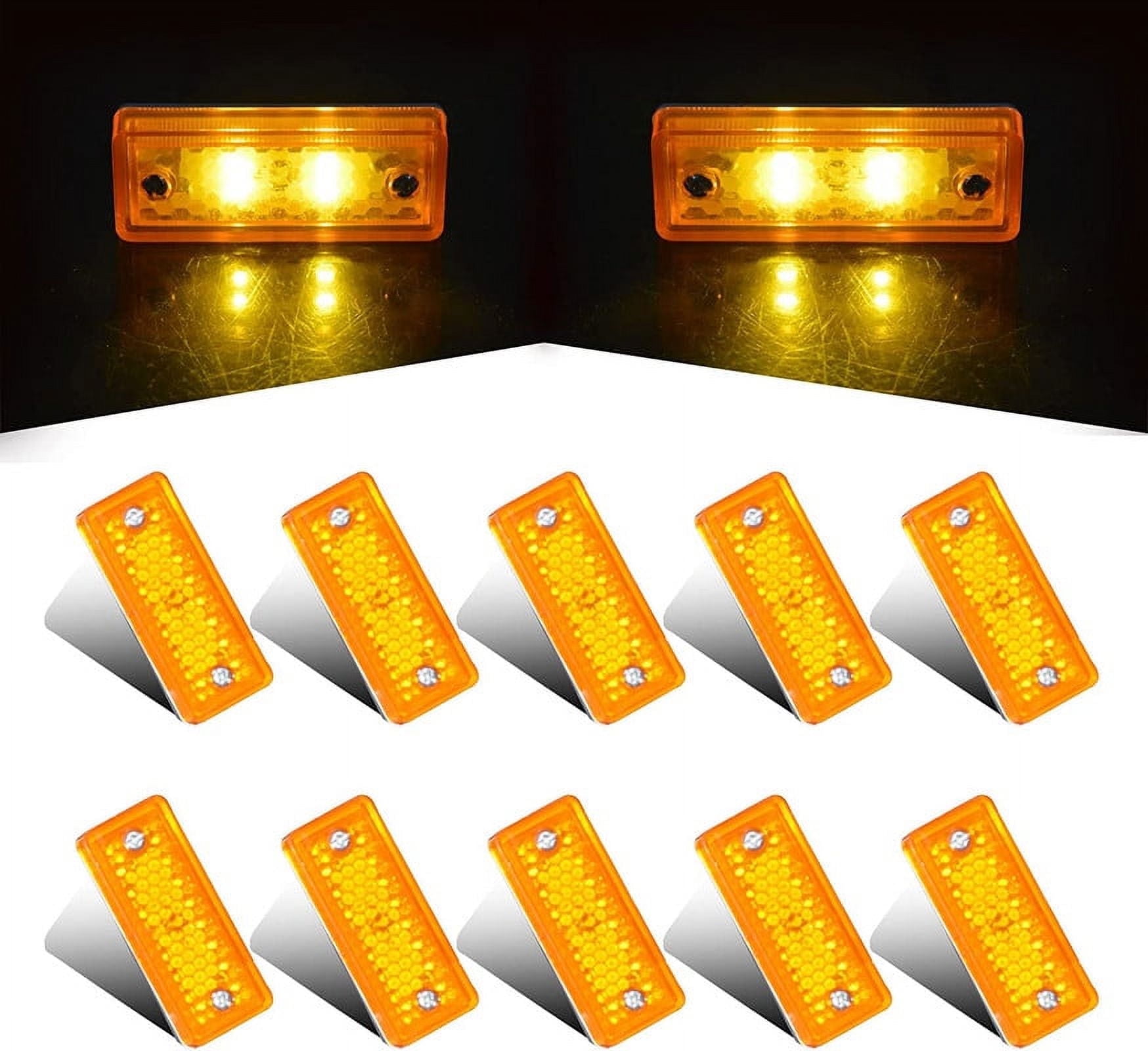 APSMOTIV Rectangle Trailer Side Lamp 4 LED Marker Light for Clearance ...