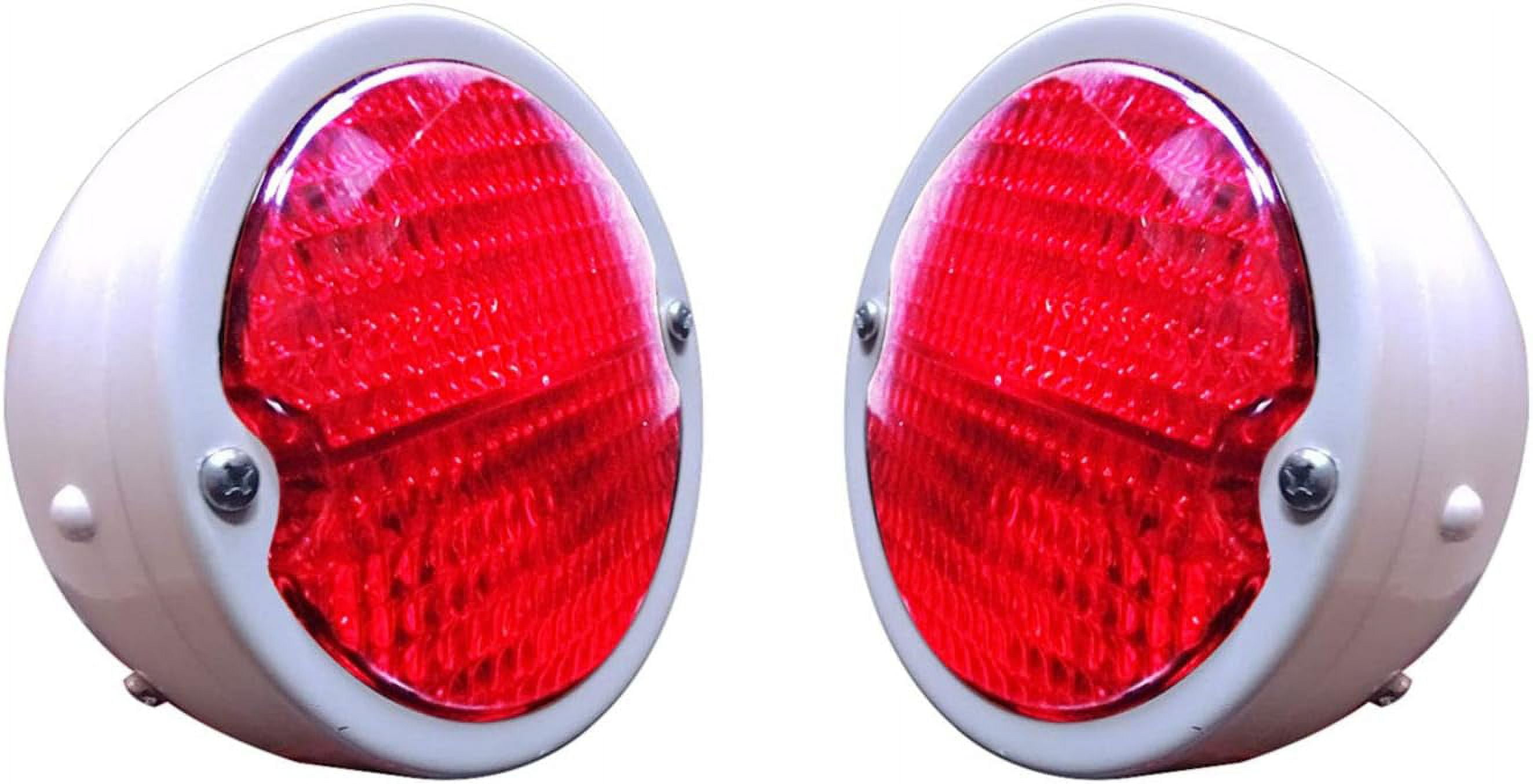 APSMOTIV Tail Lights Assemblies| White Body | White Ring | Red/Red Lens ...